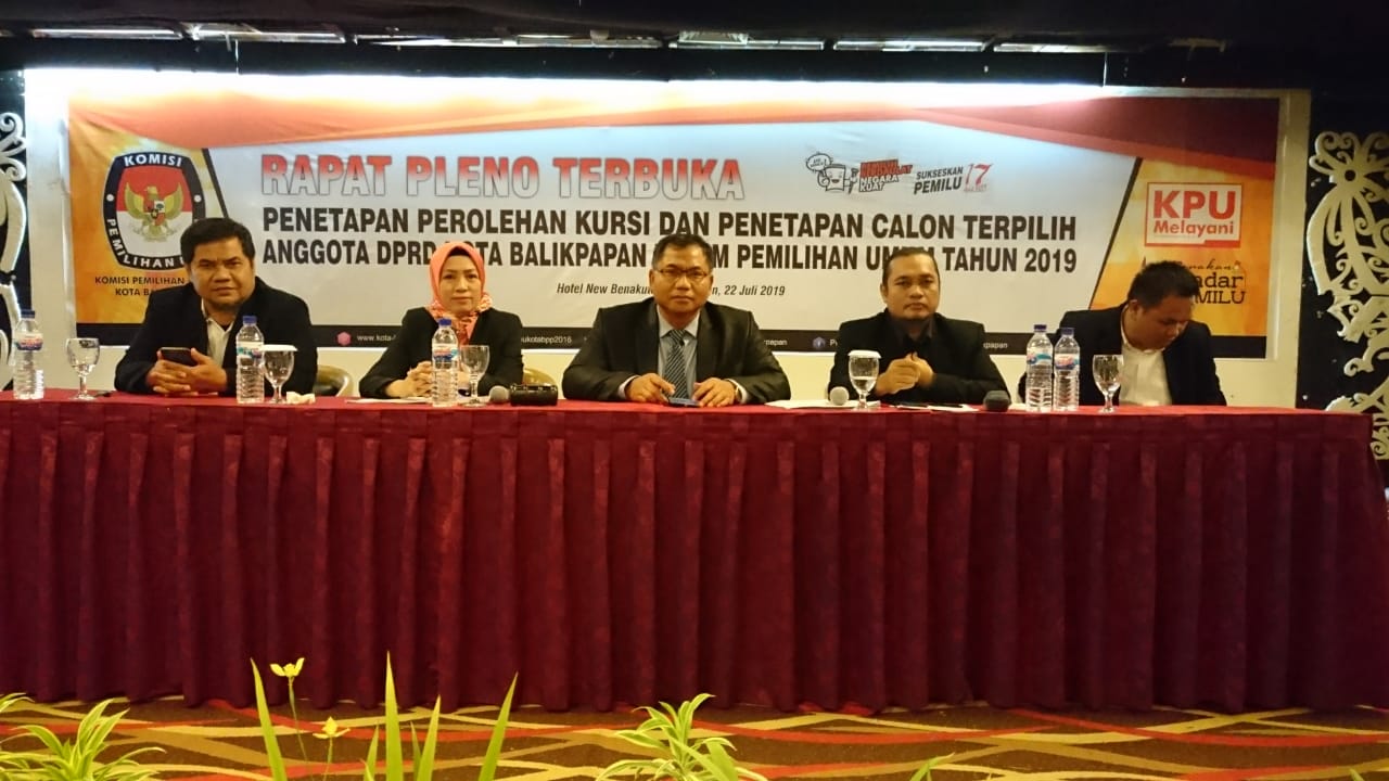 Pleno KPU Tetapkan 45 Caleg Terpilih 2019-2024 - IniBalikpapan.Com